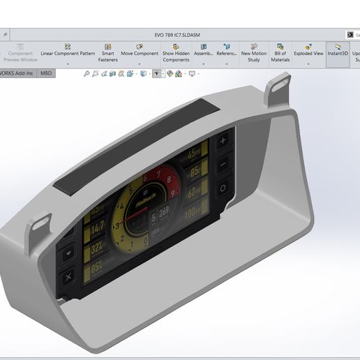 💨 EVO VII-IX Haltech iC7 Dash Mount・ STL File for 3D printing・Cults