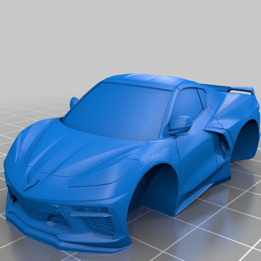 🚗 Corvette C8 Comic-Car・ STL File for 3D printing・Cults