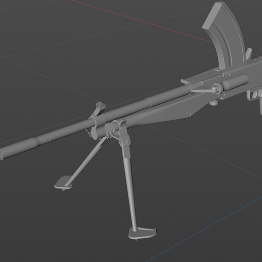 🔫 British "Besal" machine gun digital model material・ OBJ File for 3D ...