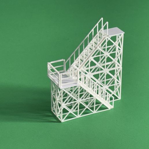 🏠 INDUSTRIAL STAIRS 1:87 HO SCALE・Free 3D File for ・Cults