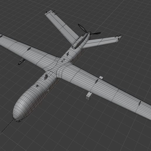 🦃 ANKA UAV Low-poly・ OBJ File for ・Cults