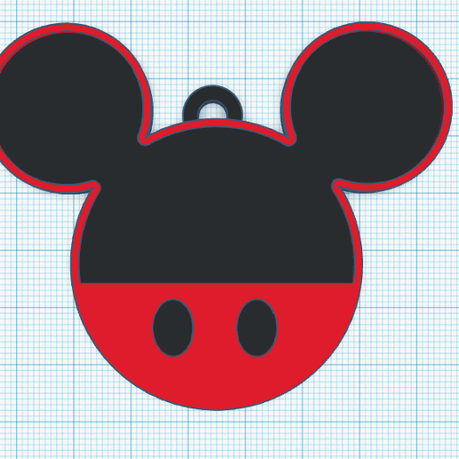 STL file Mickey Keychain (Customizable) 🗝️ ・3D printing model to ...