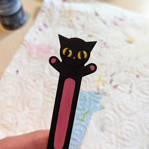 🐱 Cat Bookmark・Free STL File for 3D printing・Cults