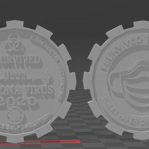 STL file Corona Virus Coin 🪙 ・3D printing template to download・Cults