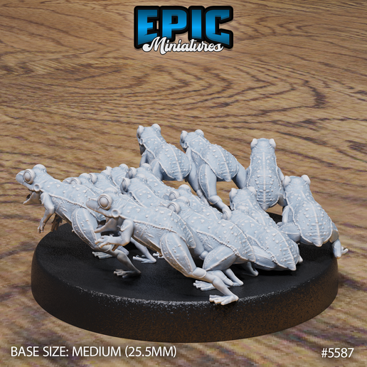 🐸 Frog Swarm Big ‧ DnD Miniature ‧ Tabletop Miniatures ‧ Gaming Monster ...