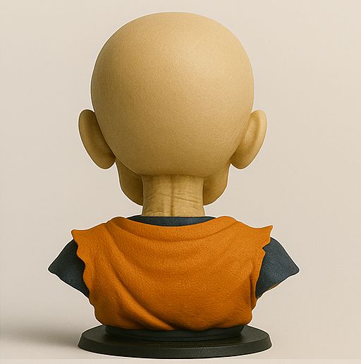 💀 Krillin Skull Bust・ STL File for 3D printing・Cults