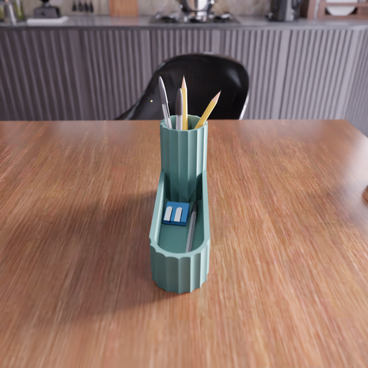 STL file 3D Desk Pen Holder as a Stl File & Tool Box, 3D Printing ...