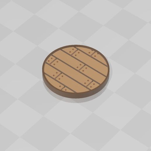 🪵 20mm Wooden Planked miniature base / Wood floor wargaming model base ...