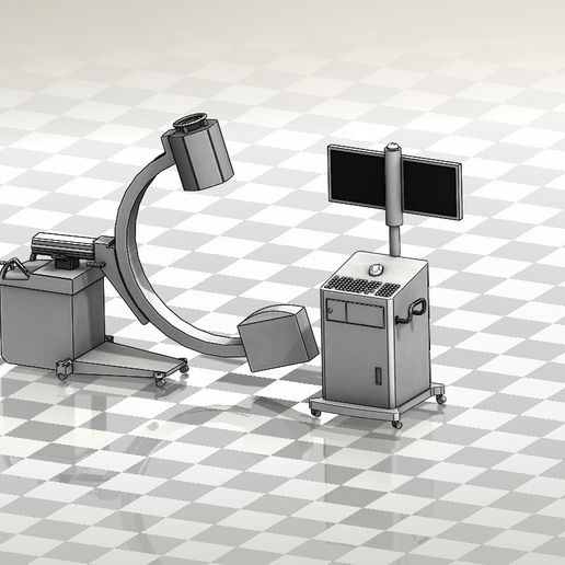 🤖 Moderno sistema de rayos X con arco en C - Modelo imprimible en 3D ...
