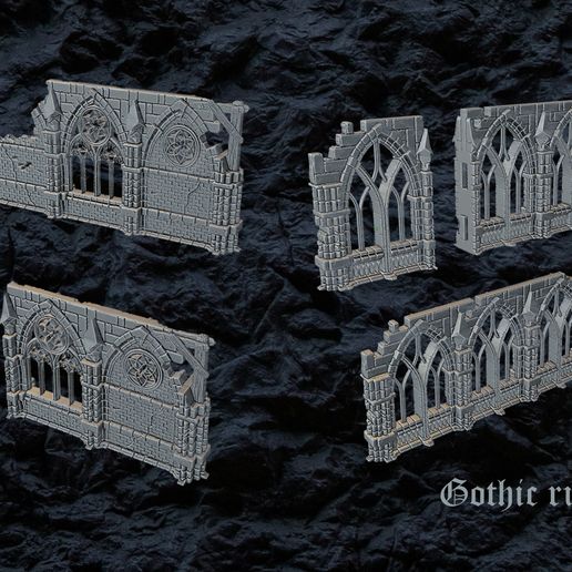 🔨 Gothic Ruins・ STL File for 3D printing・Cults