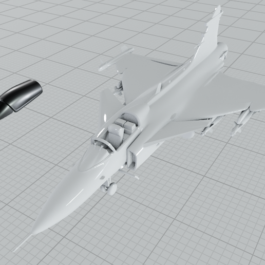 STL file SAAB J39 JAS39 fighter aircraft ️ (OBJ)・3D printer design to ...