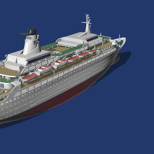👸 MS PACIFIC PRINCESS, "the Love Boat" print ready model・ STL File for ...