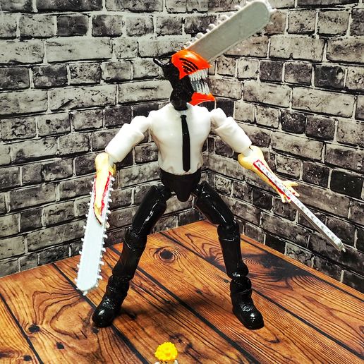 🪚 Chainsaw Man 3D model movable toy・ STL File for ・Cults