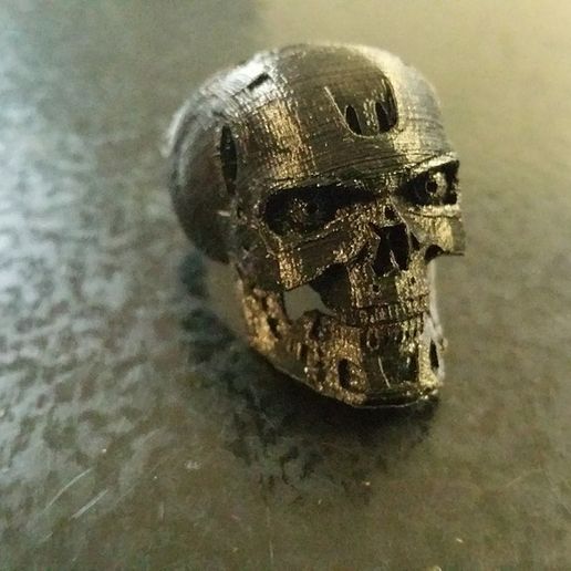 💍 T800 Terminator Ring with Jaw・Free 3D File for ・Cults