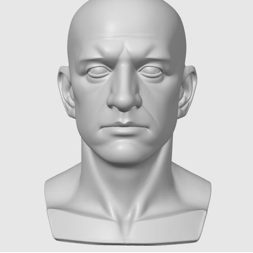 👤 Realistic bust of a man human head・ 3D File for 3D printing・Cults