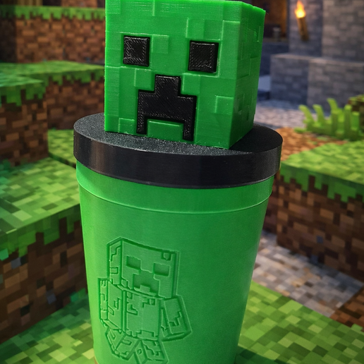👽 Minecraft Milkshake Cup・ 3MF File for 3D printing・Cults