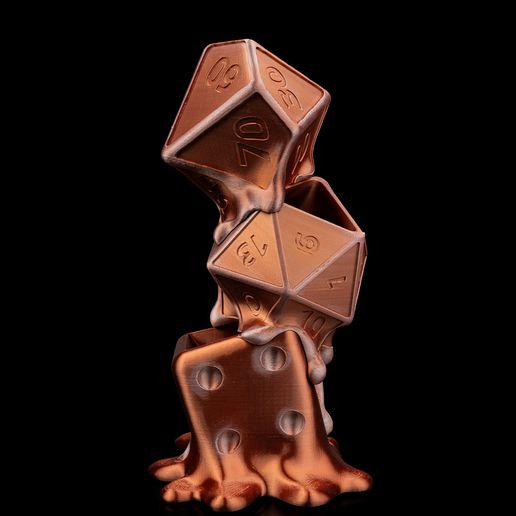 STL file Melted Dice Set 🫠 (3MF)・3D print model to download・Cults