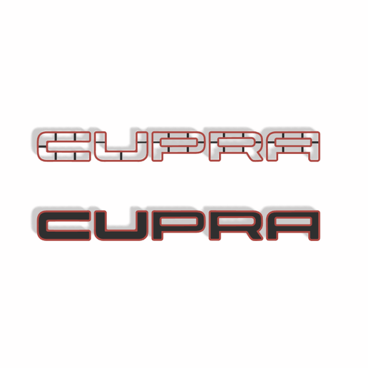 💺 CUPRA GRILL LETTERS - 2 DESIGNS・ STL File for 3D printing・Cults