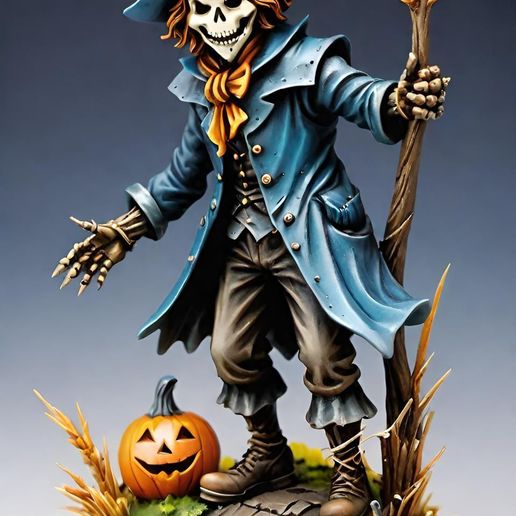 🎃 Halloween Scarecrow Figure v2・Free STL File for 3D printing・Cults