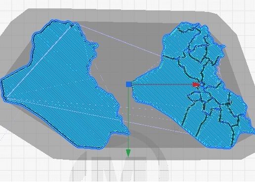 STL file IRAQ Map 🇮🇶 ・3D printable design to download・Cults