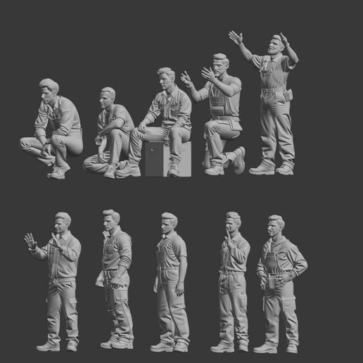 🚗 Garage car mechanic repair figure・ STL File for 3D printing・Cults