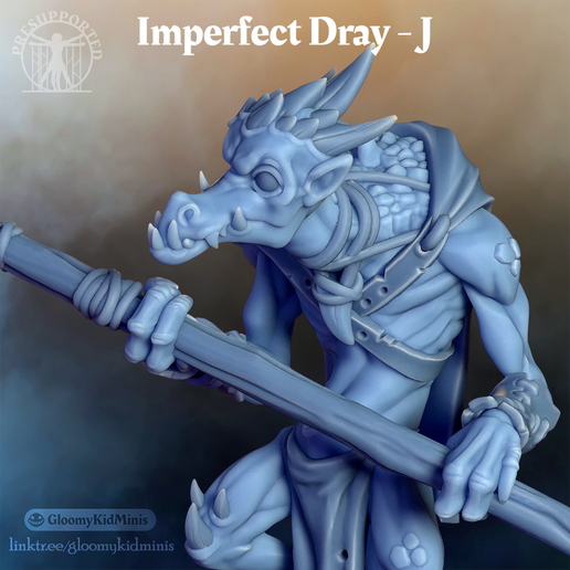 🦎 Imperfect Dray - J・ 3D File for 3D printing・Cults