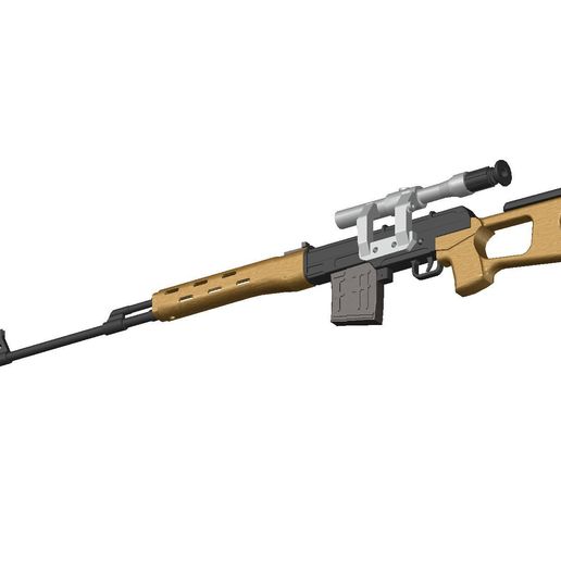STL file SVD Dragunov Sniper Rifle 🔫 ・3D printable model to download・Cults