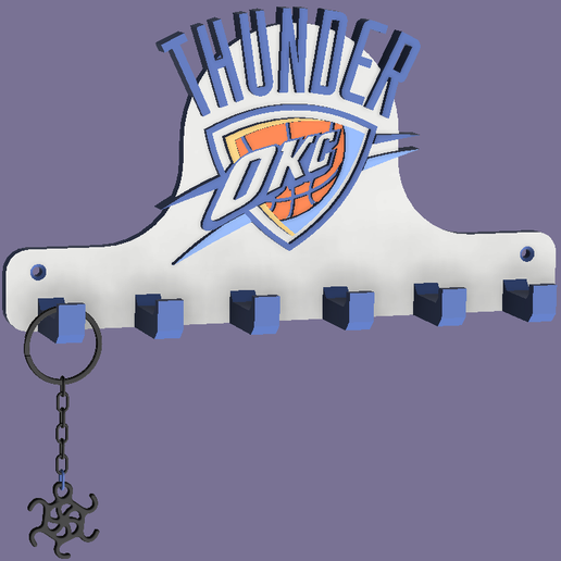 STL file Oklahoma City Thunder NBA KEYS HOLDER WALL 🏙️ ・3D printing ...