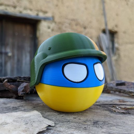 🇺🇦 Ukraineball・Free STL File for ・Cults