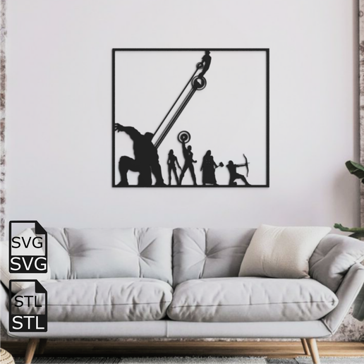 STL file Super Heroes 2D Wall Art STL SVG 🎨 (SVG)・3D printing idea to ...
