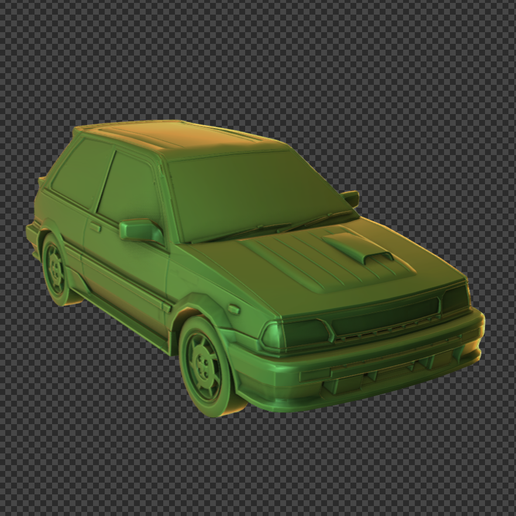 🚗 Toyota Starlet GT 1986・ STL File for 3D printing・Cults