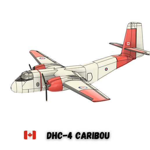 🇨🇦 De Havilland Canada DHC-4 Caribou - Cargo plane・ STL File for 3D ...