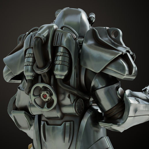 🤖 Fallout T60 Battle Pose・ STL File for 3D printing・Cults