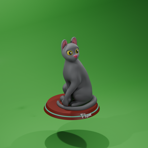 🐱 Flow cat・ 3D File for 3D printing・Cults