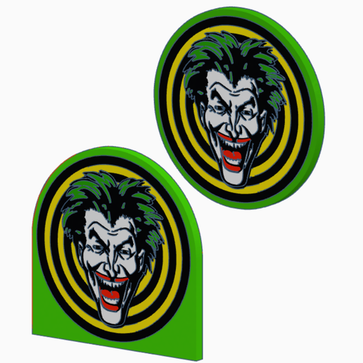 STL file 2x JOKER (Batman 1989) Jacket Logo Display by MANIACMANCAVE3D ...