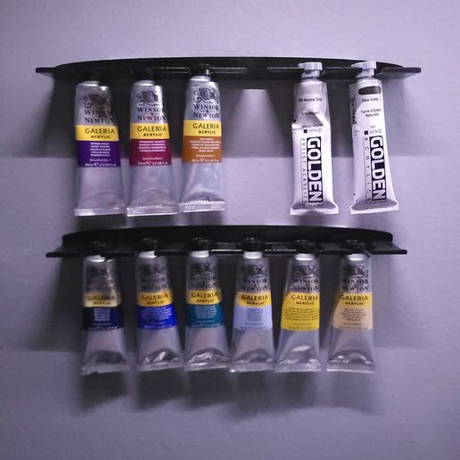 🎨 Paint Tube Rack - Wall Mountable, No supports・Free 3D File for 3D ...