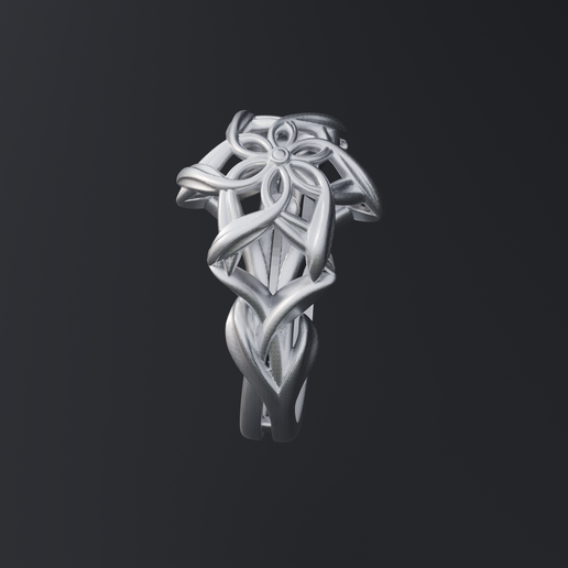 💍 Galadriel Nenia Ring - Lord of the rings・ STL File for 3D printing・Cults