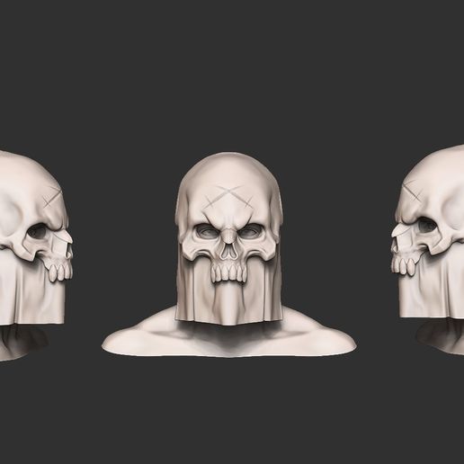 💀 Skull mask・Free STL File for ・Cults