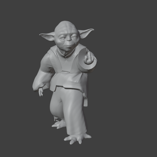 Free STL file Yoda Middle Finger 👾 ・Model to download and 3D print・Cults