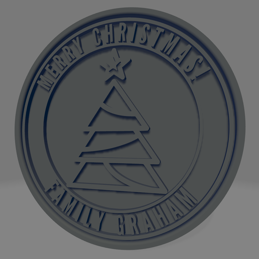 STL file The Graham Family’s Personalized Christmas Coaster - Festive ...