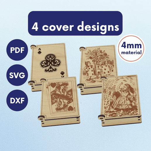 📦 Laser Cut Card Box SVG | Wooden Playing Card Storage・ 3D File for CNC ...