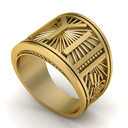 Archivo STL Ertugrul IYI Kayi Thumb Ring 3D Printable Model 💍 (OBJ ...
