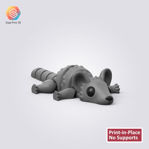 🐁 Flexi Articulated mouse・ STL File for 3D printing・Cults