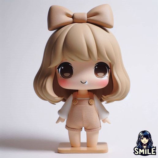 👧 Smiley Cute Little Girl・ STL File for 3D printing・Cults
