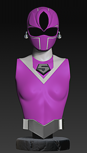 👤 Mask Pink (Momoko) - Bioman 2 / Maskman - Бюст・Бесплатный OBJ для 3D ...