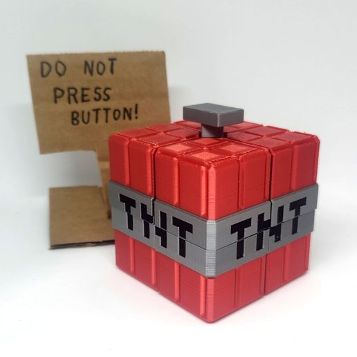 🤯 Exploding TNT - (Minecraft)・ STL File for 3D printing・Cults