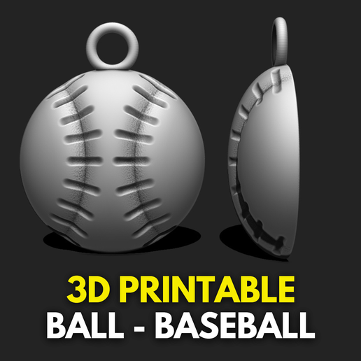 ⚾ Ball Baseball Pendand Medal - 3D STL File for 3D Printing・ 3D File ...
