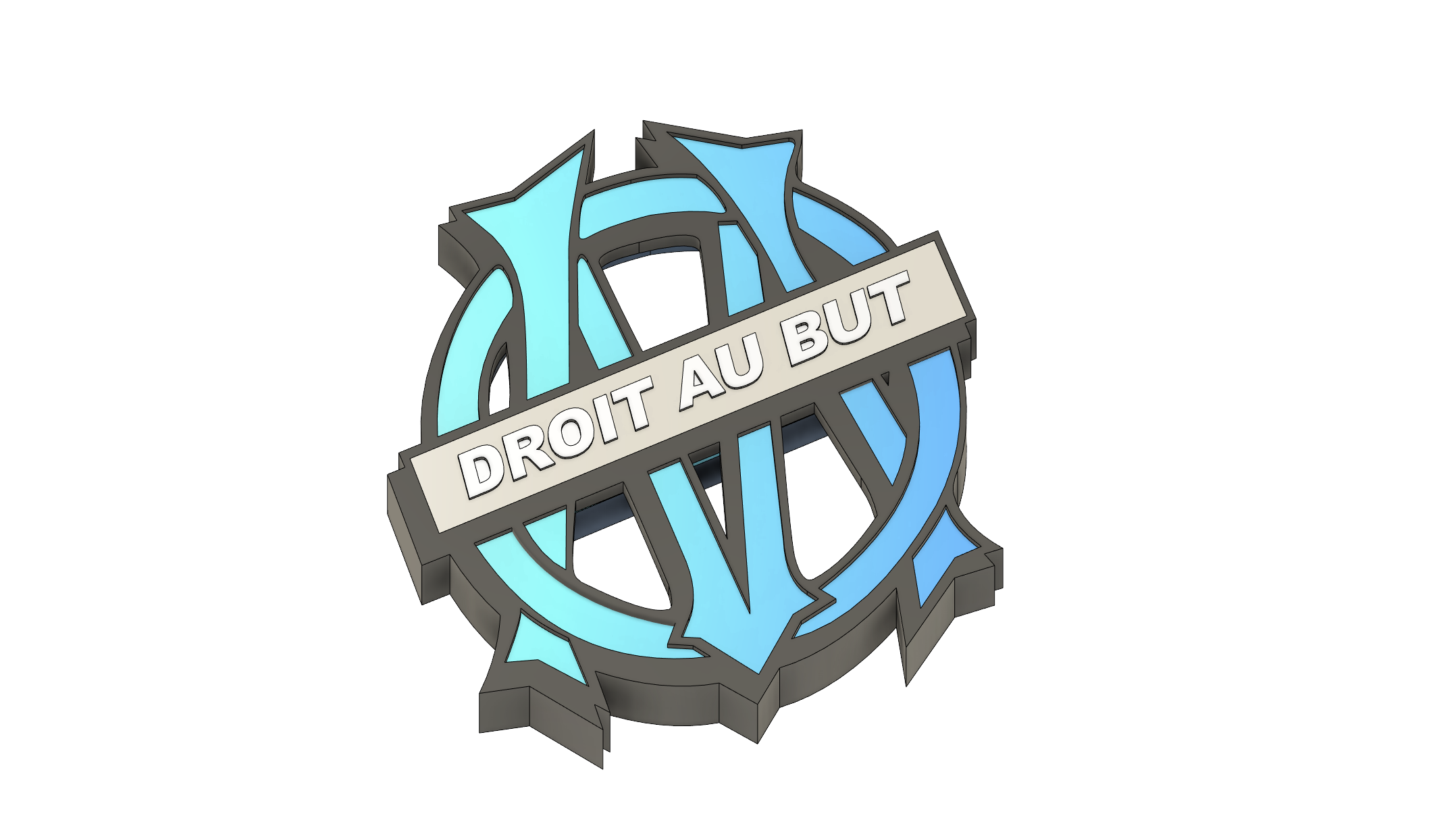 Download STL file Olympique de Marseille LED lamp • 3D printable design ・ Cults