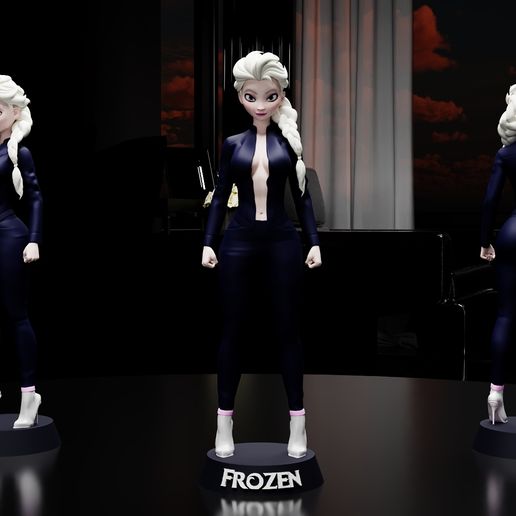 👸 Elsa - Steet Style - Frozen - Disney Cartoon- Collectible・ STL File ...