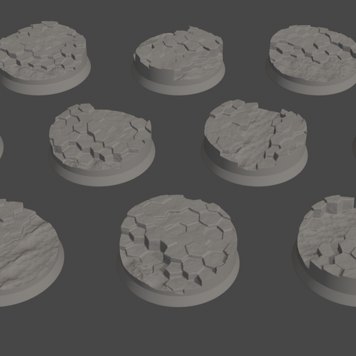 🏛️ 28mm bases - Seaside Basalt Columns・ STL File for 3D printing・Cults